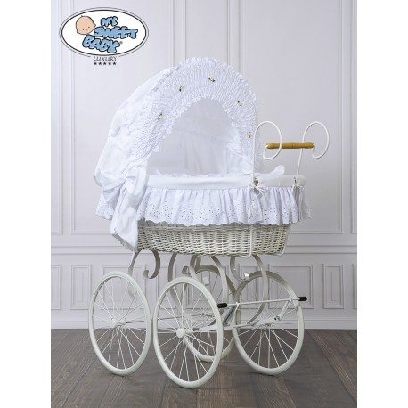 Culla vimini neonato Vintage Retro - Bianco